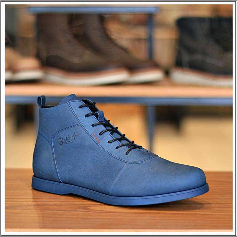 Promo Anubis Navy - Sepatu Kulit Kasual Semi Boots Pria - 42 Diskon 27% ...