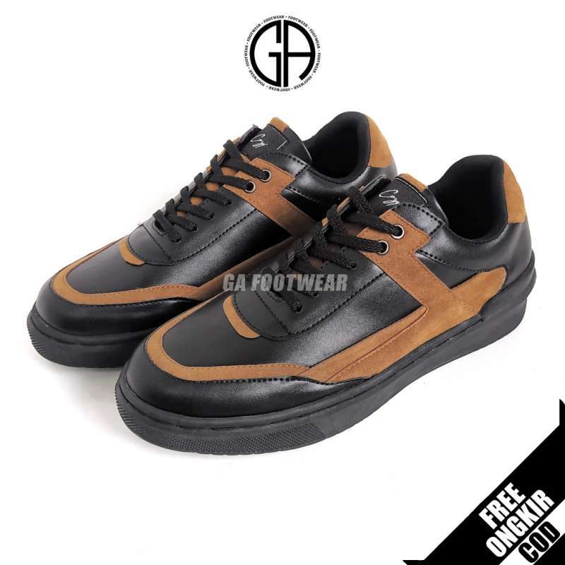 Promo Nomma - Sepatu Formal Pria Sneakers Kulit Pu Kasual Kerja Kantor Sekolah - 39 Hitam Diskon ...