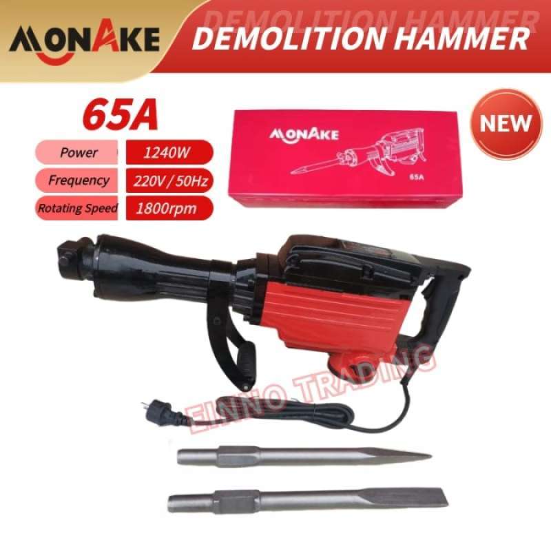 Promo Mesin Bobok Beton Demolition Hammer 65 Mm - Monake 65a Diskon 23% Di Seller Kulee Store ...