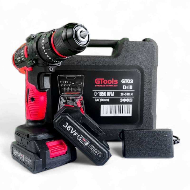Promo Impact Drill Baterai Cordless Gtools Gt03 Mesin Bor Beton Besi Kayu Diskon 23% Di Seller ...