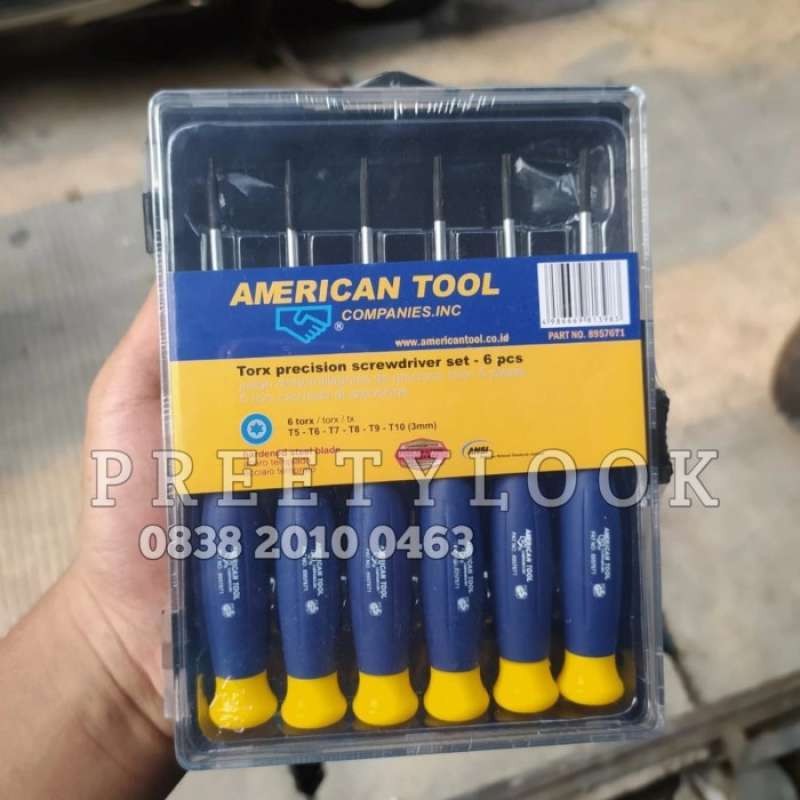 Promo Obeng Set Bintang 6pcs Merk American Tools || Torx Presisi Diskon ...