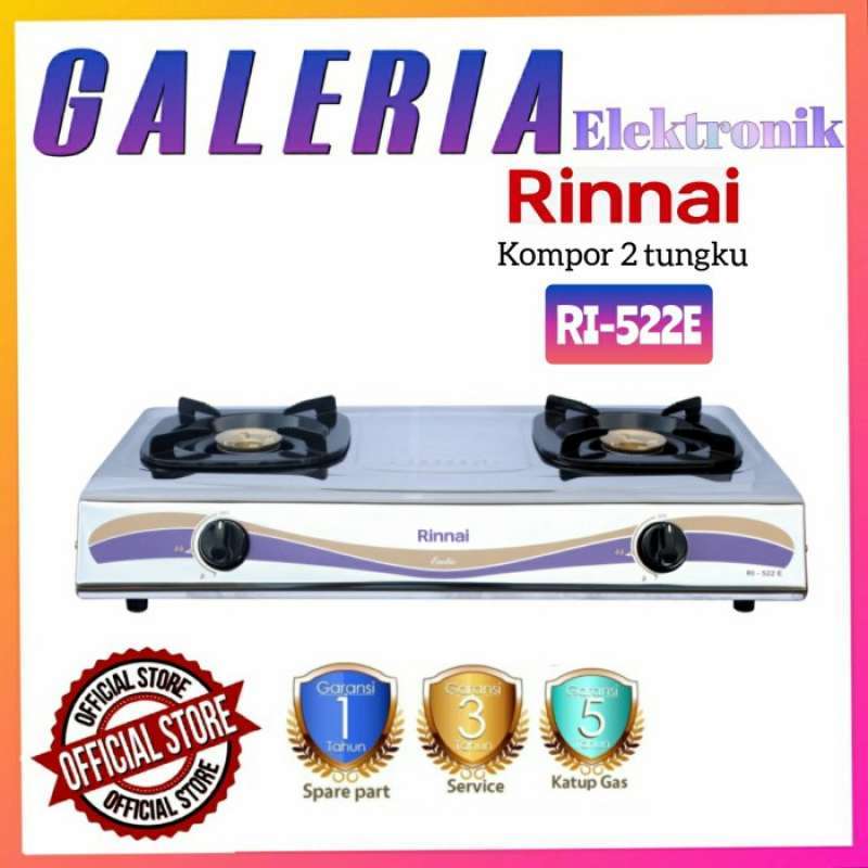 Promo Rinnai Kompor Gas 2 Tungku - Ri522e/ 522e Diskon 23% Di Seller ...