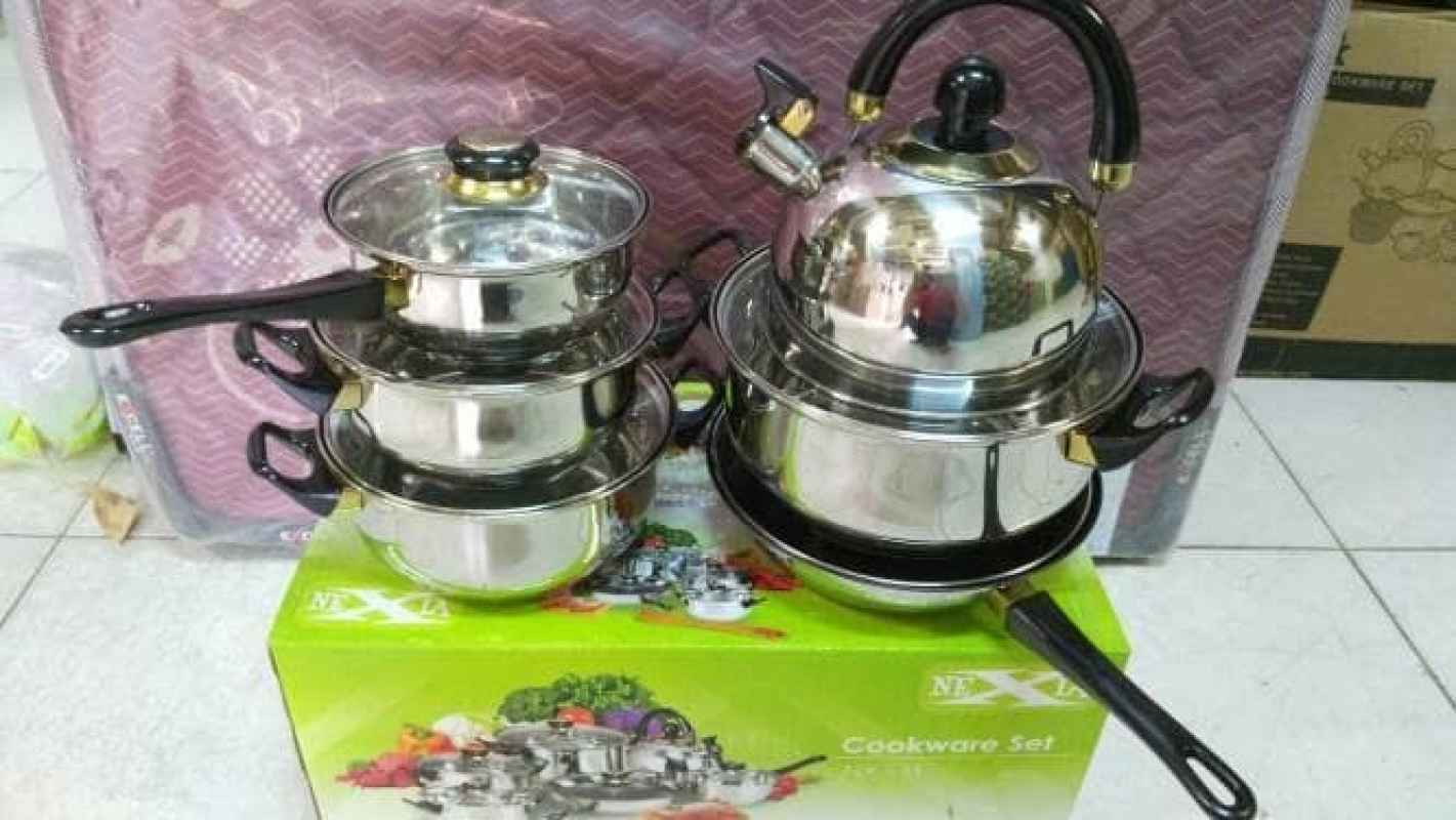 Promo Panci Set Nexia / Cookware Set Nx-1.1 - Stainless Diskon 23% Di ...