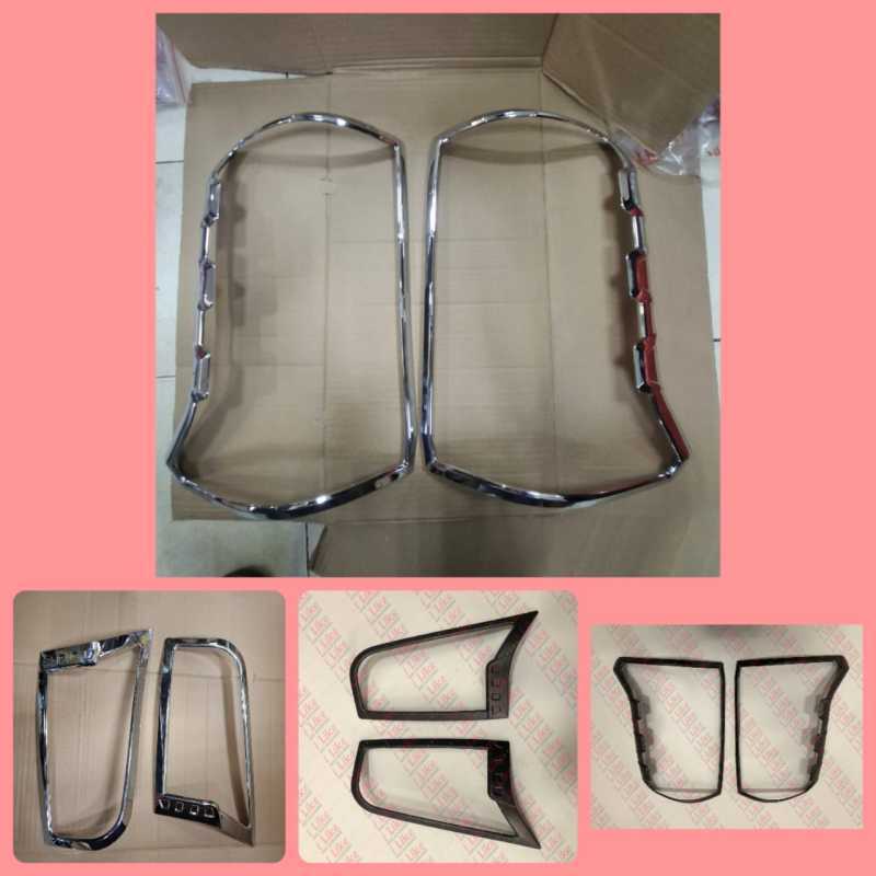 Jual Paket Garnish Lampu Depan Belakang All New Triton 2024 Hitam Dan Chrome - Paket Chrome Di ...