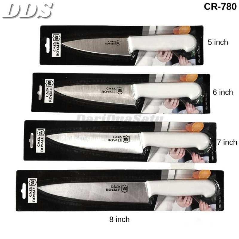 Jual Pisau Dapur Premium White Series Chef Knife Carbon Stainless Steel ...