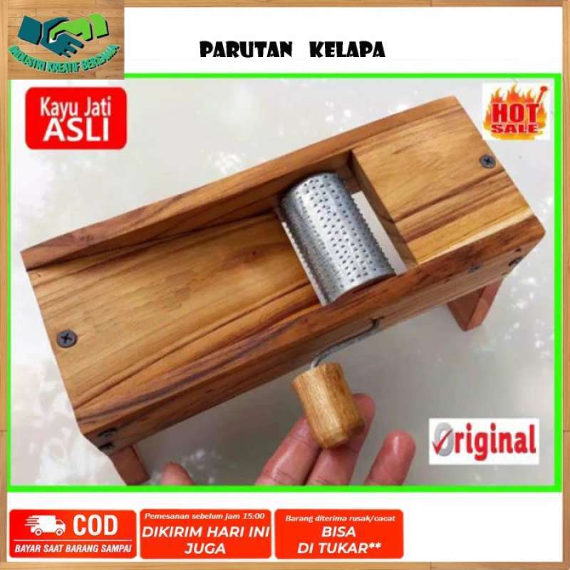 Jual Parutan Serutan Kelapa Manual Praktis Bahan Kayu Jati Berkualitas ...