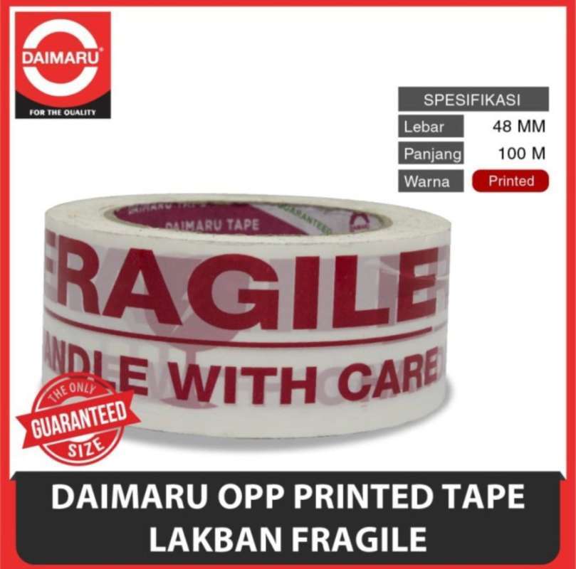 Jual Daimaru Opp Printed Tape Lakban Fragile 48mm X 100mm - 01019591 Di Seller Ge Marketplace ...