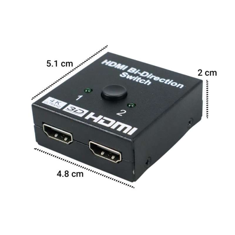 Jual Hdmi Switch Splitter Duplicator Input Output 2 Port Kabel Arah ...