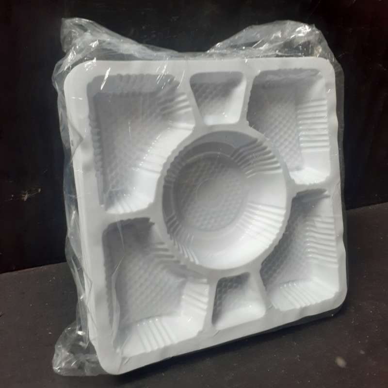 Jual Mika Inner Sekat Putih Dus Box Nasi Ukuran 22 X 22 Cm 7 Bagian Di ...