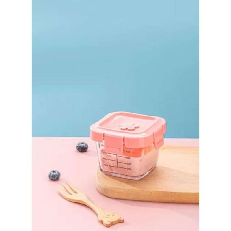 Jual Ready ~ Tempat Penyimpanan Makanan Mpasi Kaca Kotak Makan Baby ...