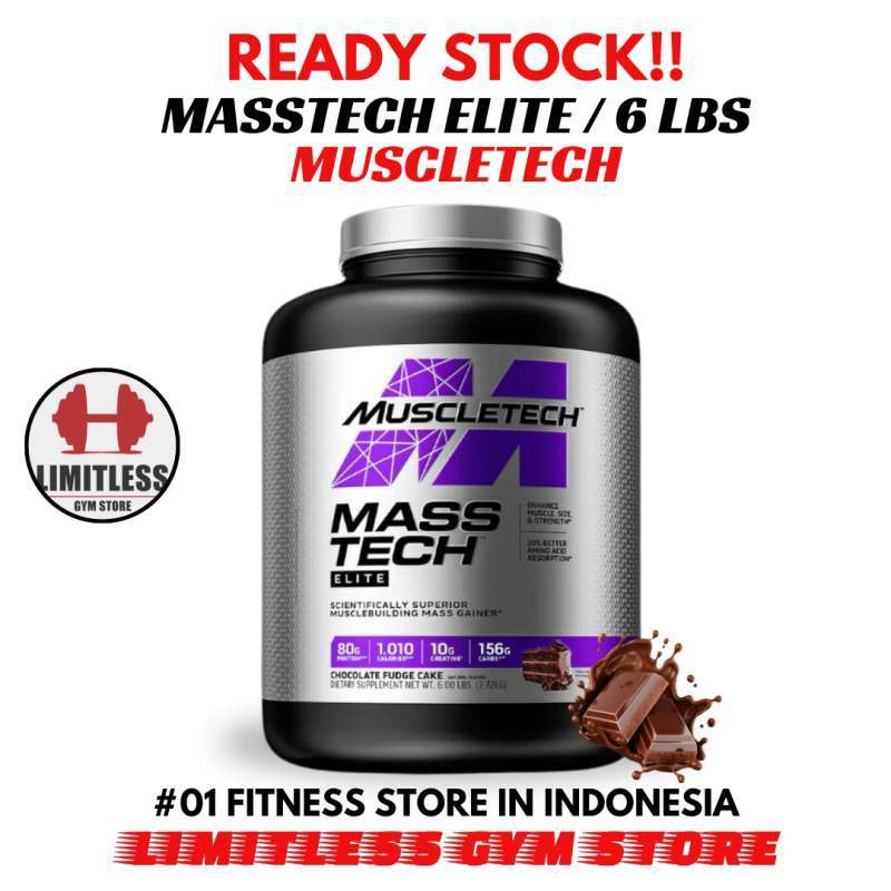 Jual Muscletech Mass Tech Elite Gainer 6 Lbs 2270gr 2.27kg 2.270 Gram ...