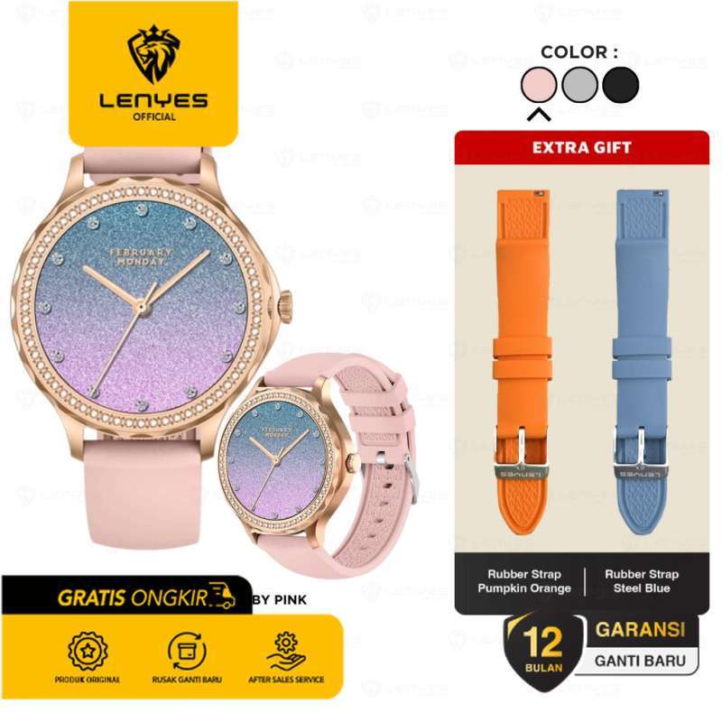 Promo Lenyes Lw244 Smart Watch 1.2 Inch Touch Screen Sport Health Monitoring Wireless Magnetic ...