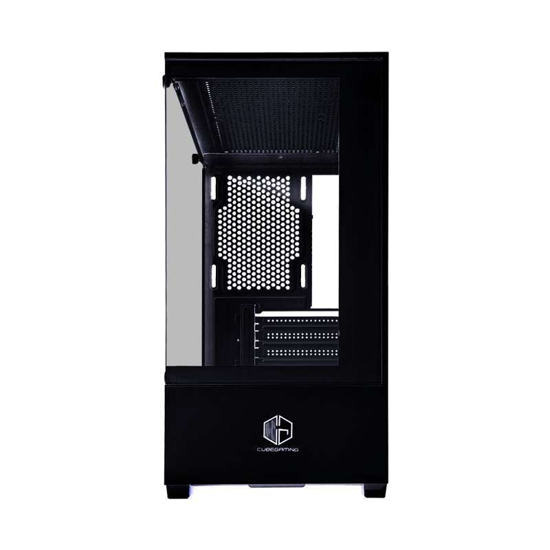 Jual Casing Cube Gaming Sang Black - Matx Gaming Case - Front & Left ...