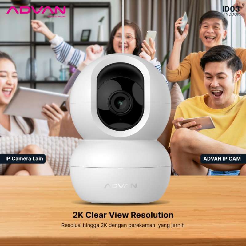 Promo Advan Smart Ip Camera Wireless Ipcam Id3 Kamera Cctv Wifi 3mp 2k ...