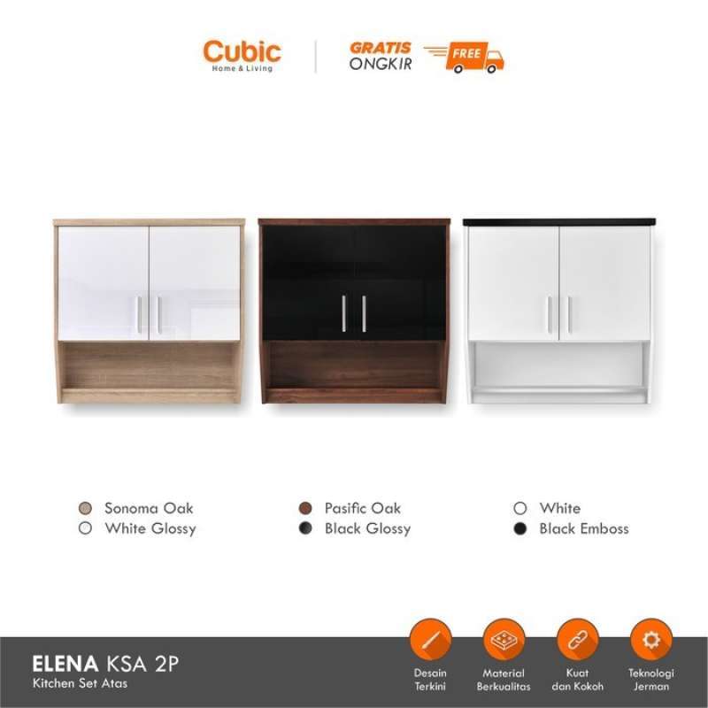 Jual Cubic Kitchen Set 2 Pintu Minimalis / Rak Atas Dapur / Elena Ksa ...