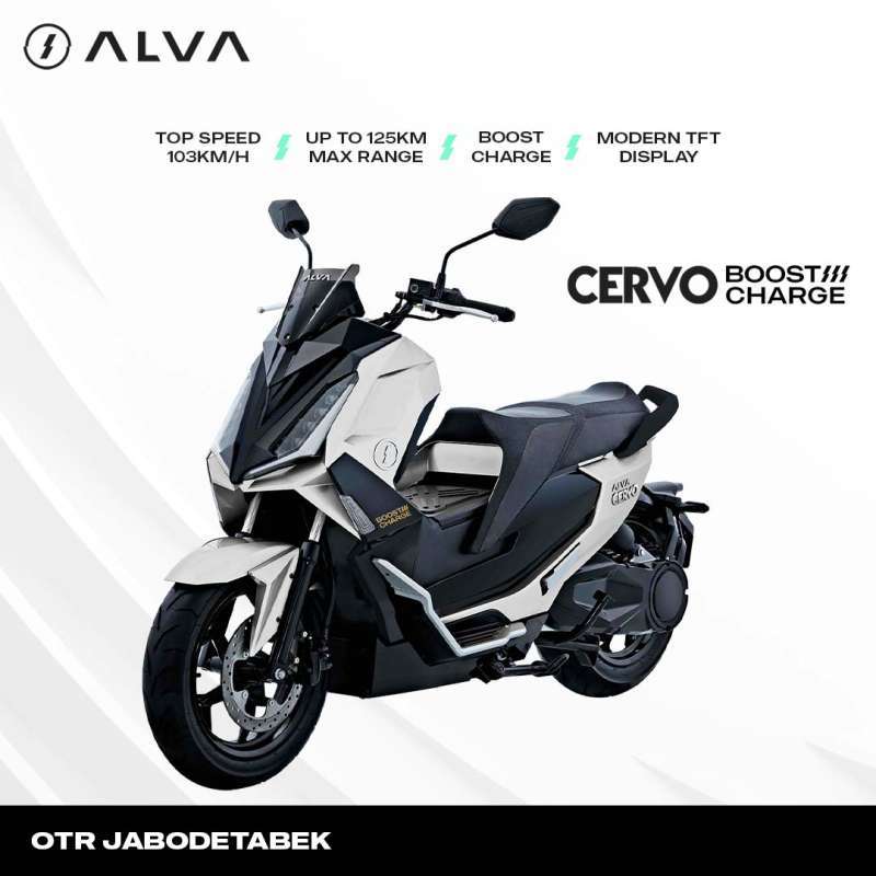 Jual Alva Cervo Boost Charge Sepeda Motor Listrik - Jabodetabek White ...