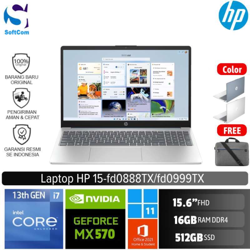 Promo Hp 15 Fd0888tx Fd0999tx Notebook [i7 1355u/16gb/512gb Ssd/mx570a ...