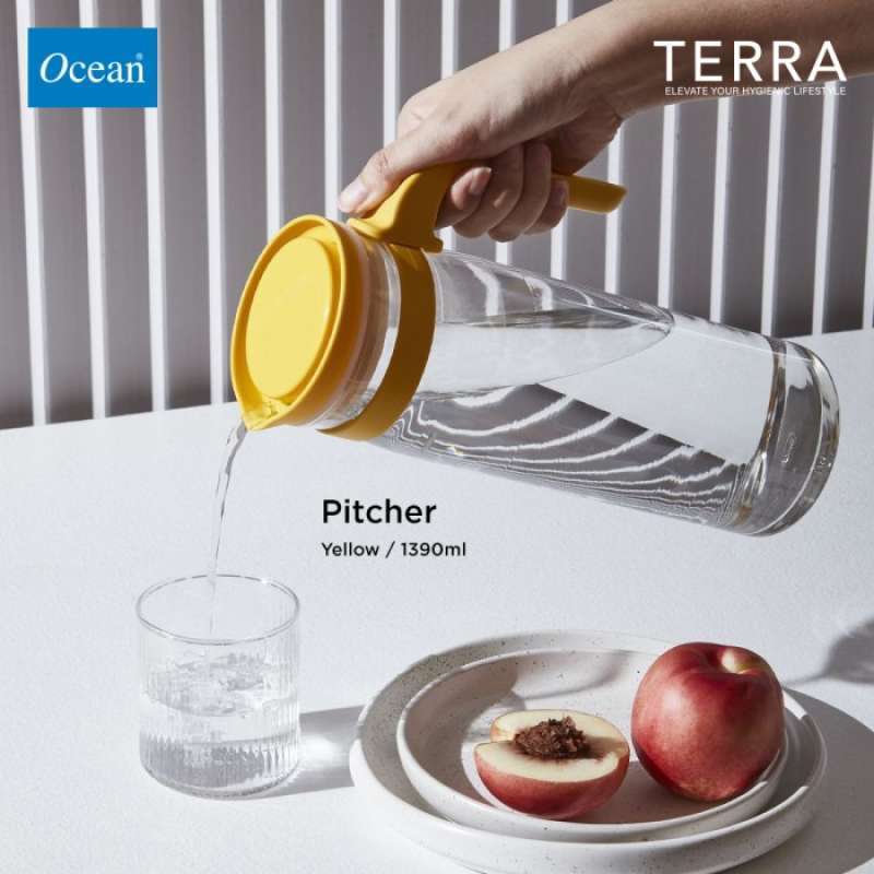 Jual Ocean Terra Pitcher 1390ml / Water Jug Kaca - Blue Di Seller ...