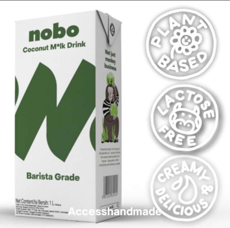 Jual Nobo Coconut Milk Plant Based Barista Grade 1 L 1l 1000ml Susu ...