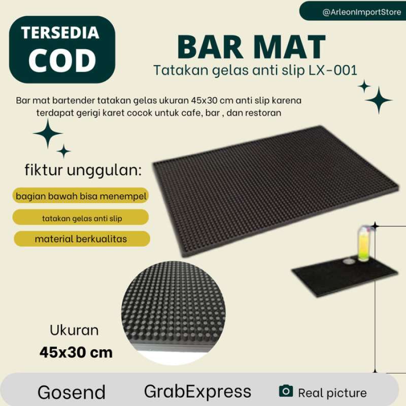Jual Bar Mat Bartender Rukber Tatakan Gelas Meja Barista Ukuran 30x45 ...