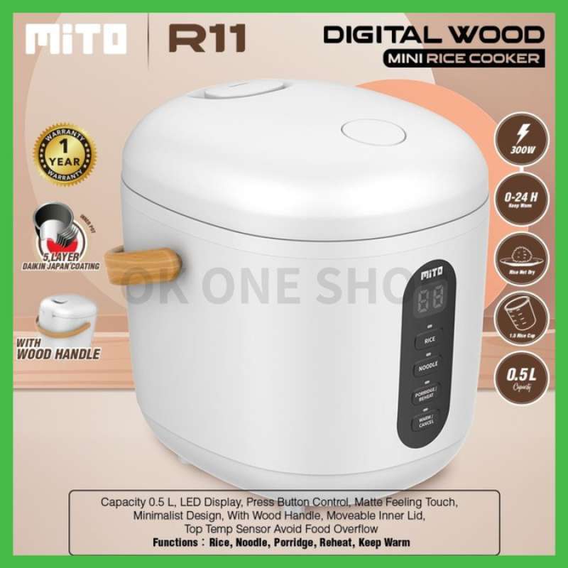 Promo Mito Rice Cooker Digital Mini R11 0.5 Liter Diskon 23% Di Seller ...