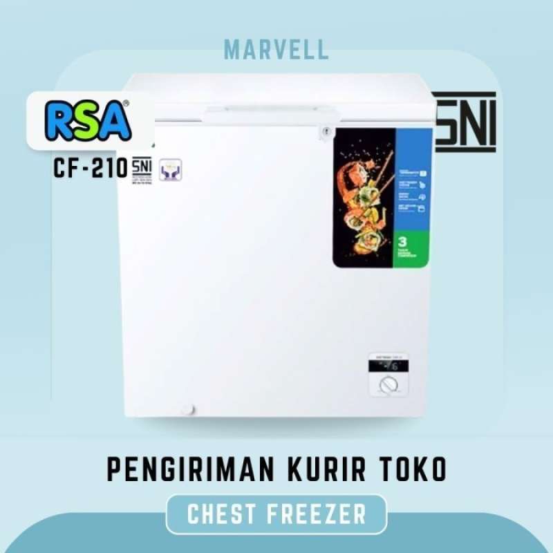 Promo Chest Freezer Rsa Cf-210 Kulkas Chest Freezer 200 Liter Garansi ...