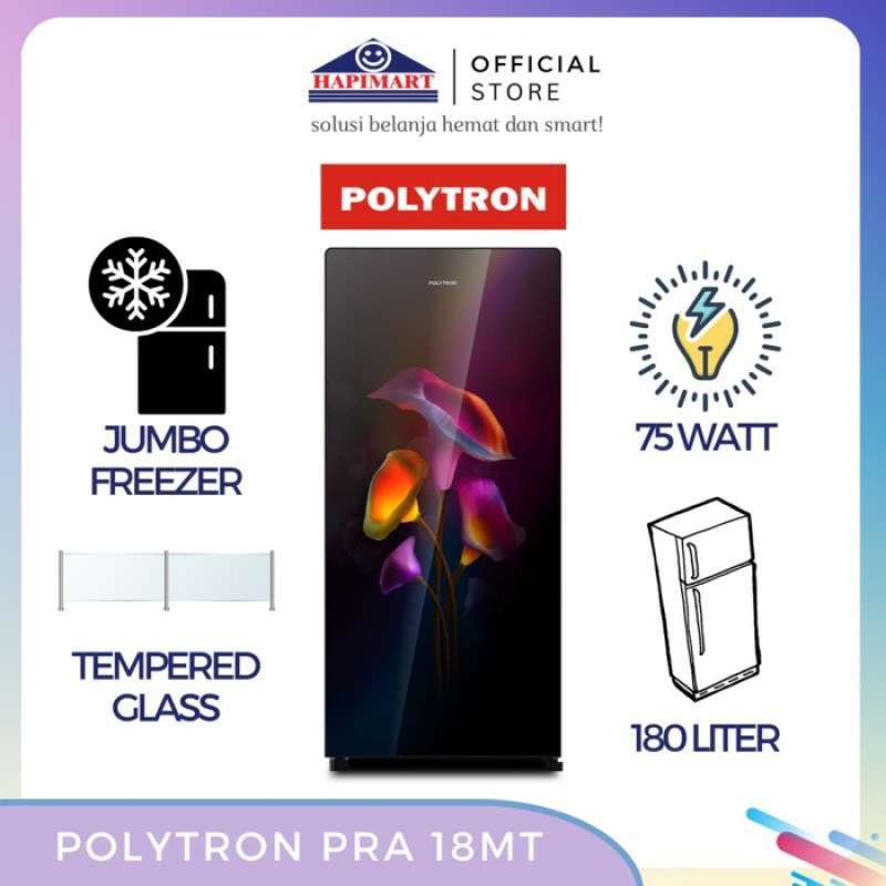 Promo Kulkas Polytron Pra 18mt 1 Pintu Kapasitas 180 Liter Daya 75 Watt ...
