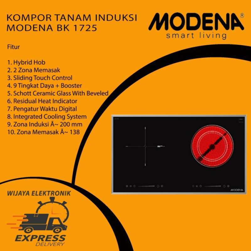 Promo Modena Hybrid Hob - Bk 1725 Kompor Tanam Listrik Diskon 23% Di ...