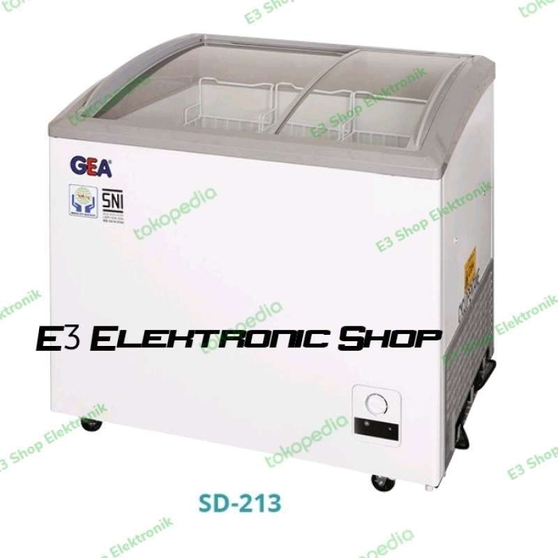 Promo Gea Sliding Curved Glass Freezer Sd213 Kulkas Ice Frozen Food Sd 213 Diskon 23% Di Seller ...