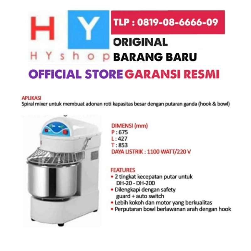 Promo Getra Dh-10 Spiral Mixer 10 Liter - Getra Dh10 Diskon 23% Di ...