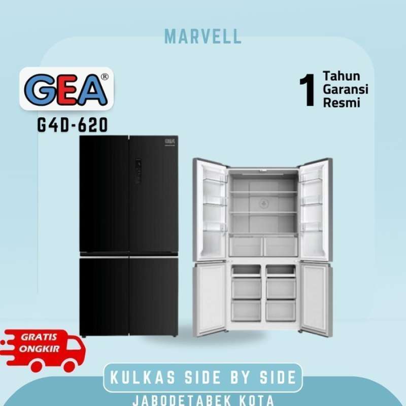 Promo Gea G4d 620 G4d-620 Kulkas Side By Side 4 Pintu Inverter Diskon 23% Di Seller Satou Store ...