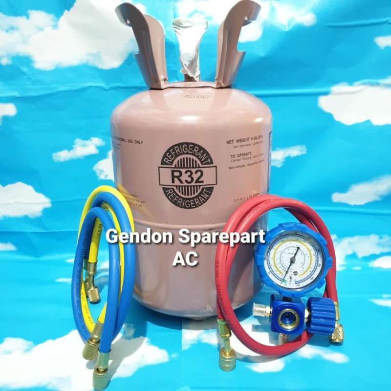 Promo Paket Lengkap Isi Freon Ac Sendiri R32 Isi 3kg Tabung Kecil ...
