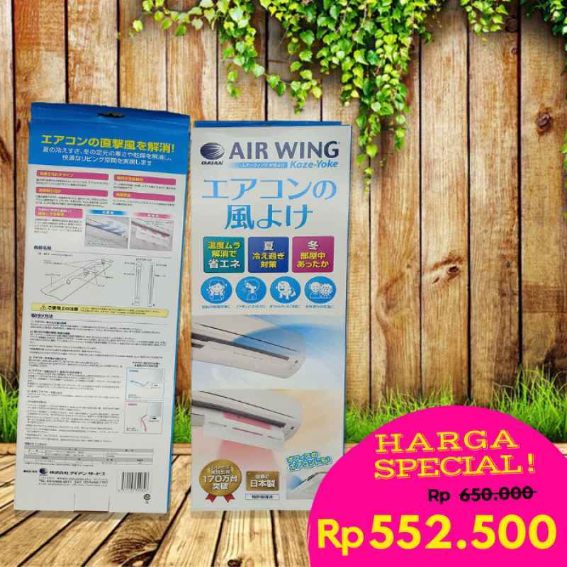 Promo Talang Ac Premium Air Wing Kaze Yoke Jepang Warna Putih Diskon 23 ...