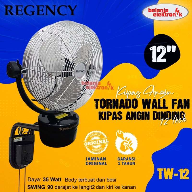 Promo Kipas Angin Dinding Tornado Wall Fan Regency 12 Inch Tw 12 Diskon ...