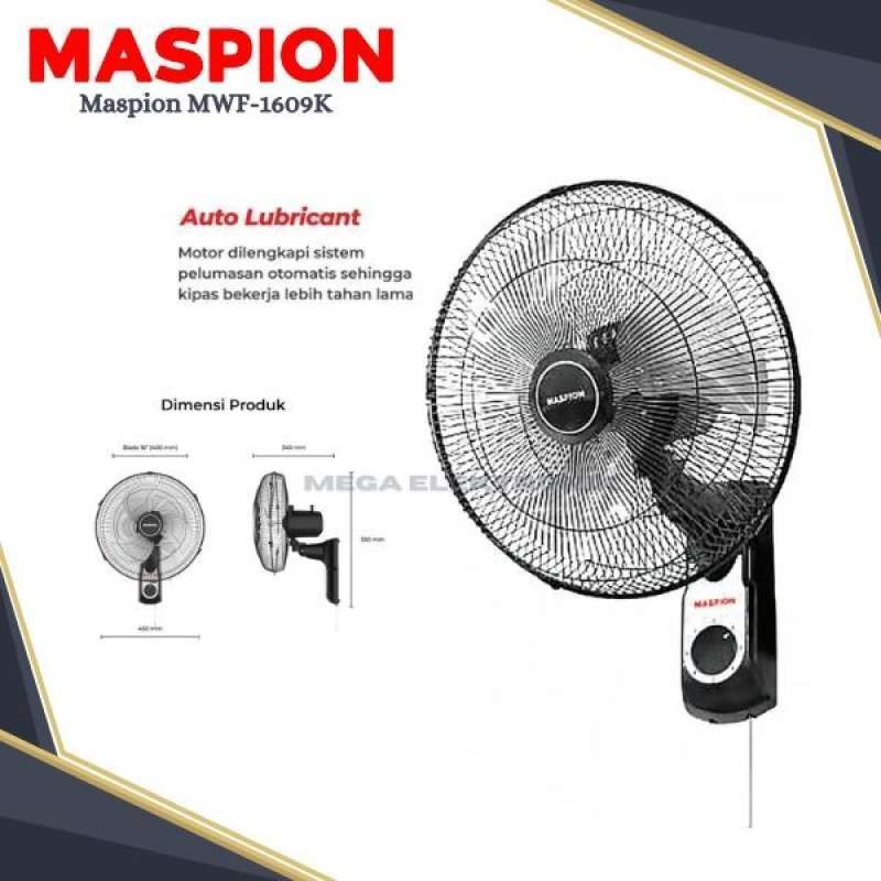 Promo Maspion Mwf-1609k Kipas Angin Dinding Besi Wall Fan Diskon 23% Di ...