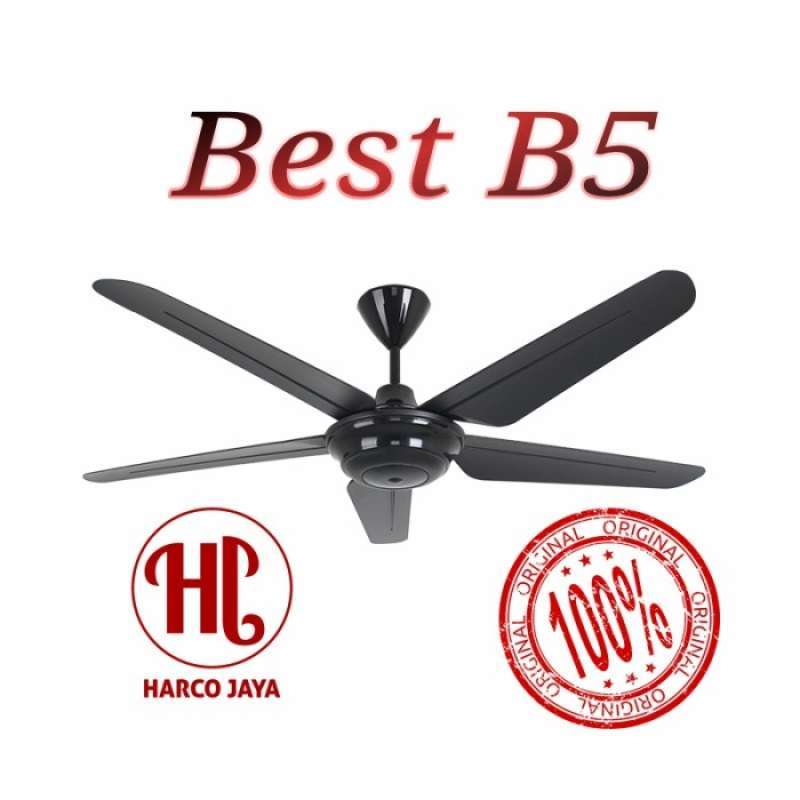 Promo Kipas Angin Plafon + Remote Edma 54in Best B5 Hitam Diskon 23% Di ...