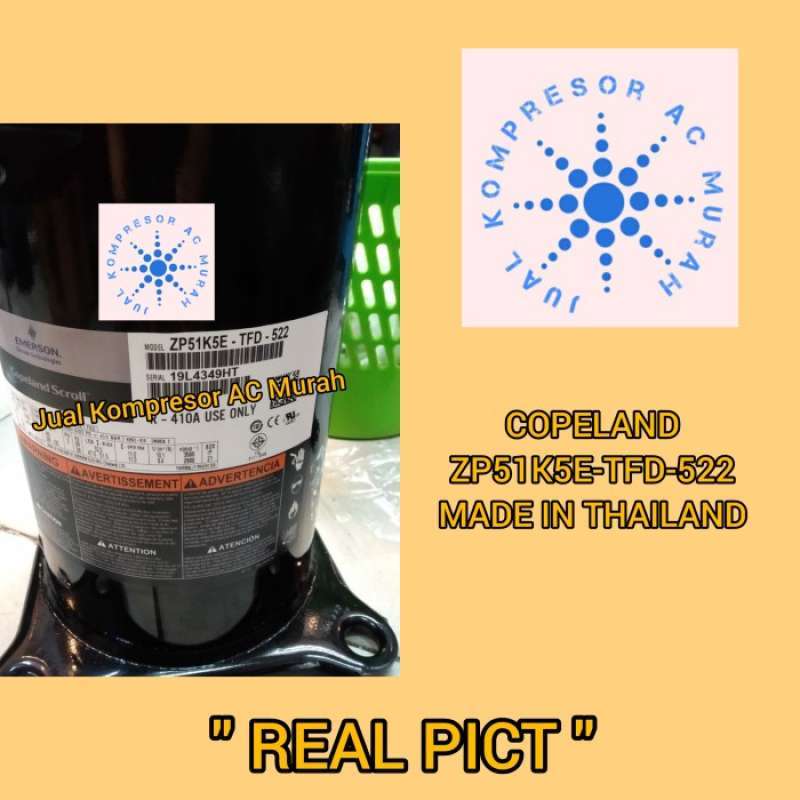 Promo Compressor Copeland Zp51k5e-tfd-522 / Kompresor Scroll ( Zp51 ) Diskon 23% Di Seller ...