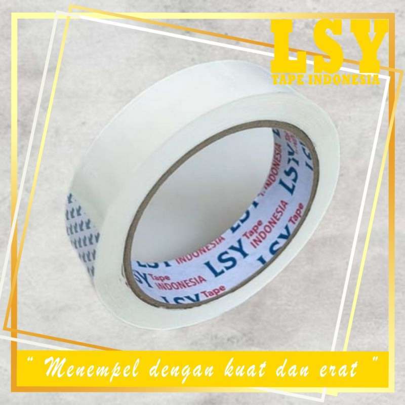Promo Lsy Lakban Putih 24mm X 80yard Full | Lakan Warna Warni Ketabalan ...