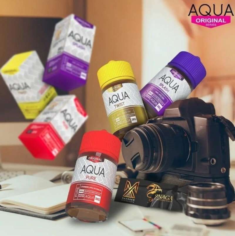 Jual Aqua Pure Cukai Liquid Premium Vape Murah Semangka Apel Strawberry ...
