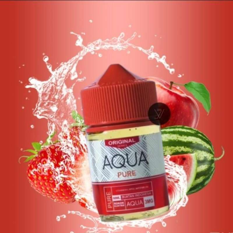 Jual Aqua Pure Cukai Liquid Premium Vape Murah Semangka Apel Strawberry ...