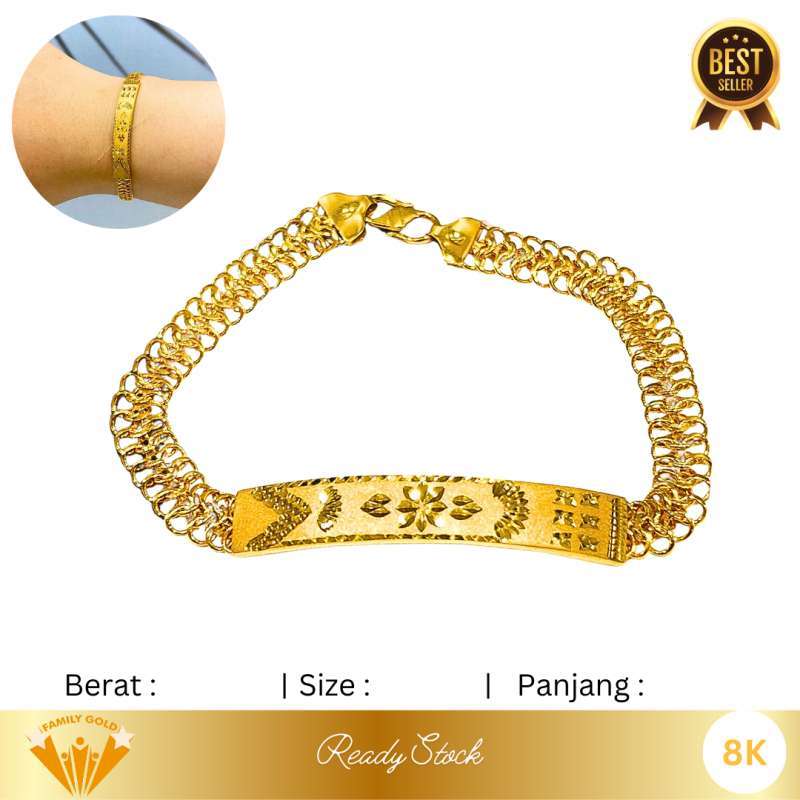 Jual Gelang Emas Rantai Plat 💯100% Asli, Model & Harga Terbaru Update ...