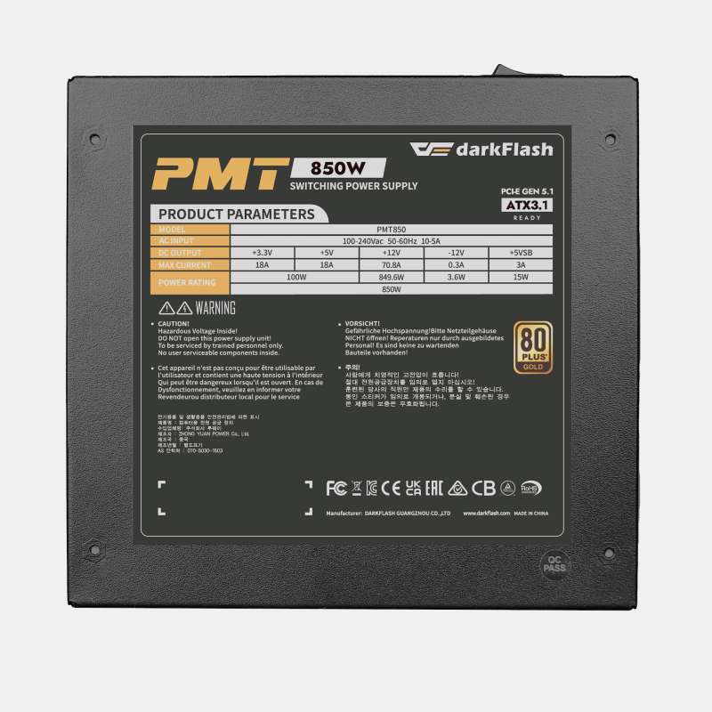 Jual Darkflash Pmt 850w Gold Full Modular Power Supply Di Seller Alfa ...