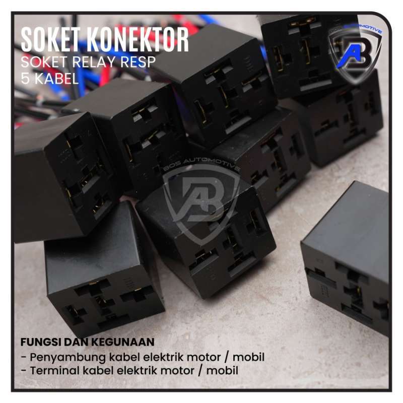 Jual Rumah Relay Gandeng / Soket Relay Bangku / Socket Cable Relay Susun / Duduk / Kaki 5 Pin ...