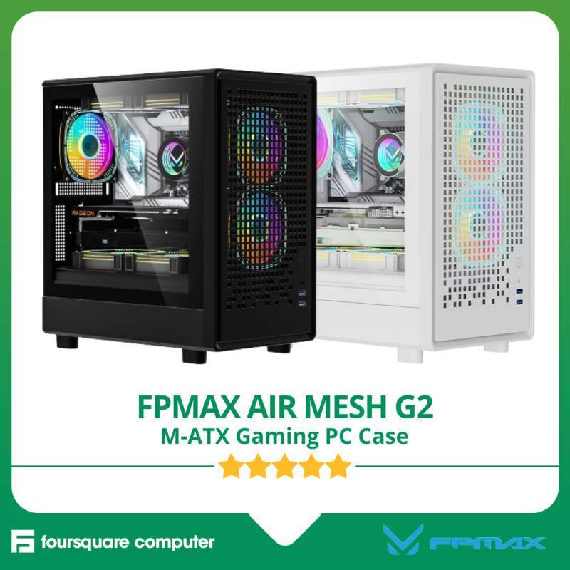Jual Fpmax Air Mesh G2 Black & White + 3x Frgb Fan | Pc Casing M-atx ...