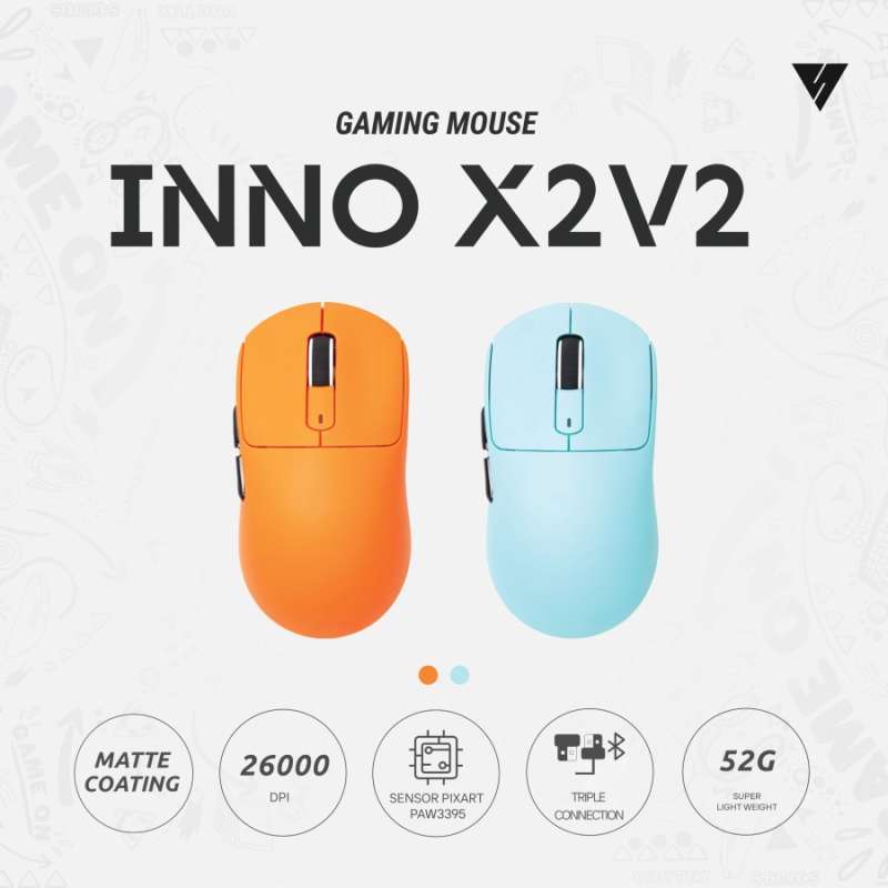 Jual Vortexseries Inno X2 V2 Paw3395 Super Light Wireless Gaming Mouse ...