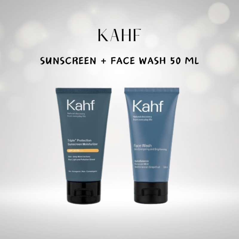 Promo [murah] - Paket Bundling Kahf Sunscreen + Face Wash 50 Ml / 100 ...