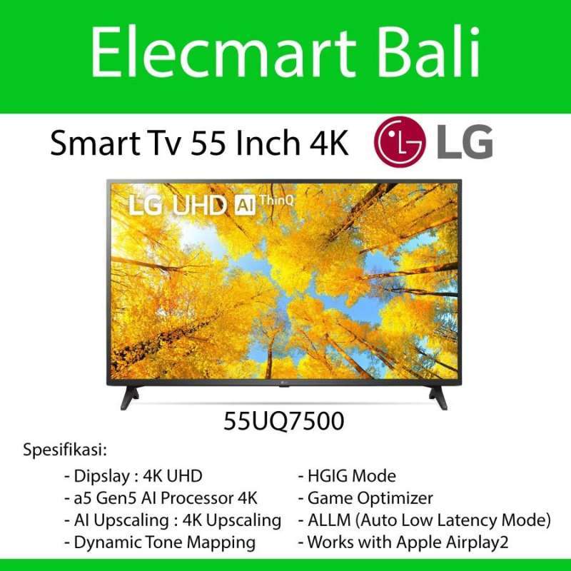 Jual Smart Tv 55 Inch 4k Uhd Lg Webos A5 Gen5 Ai Processor 4k 55uq7500 ...