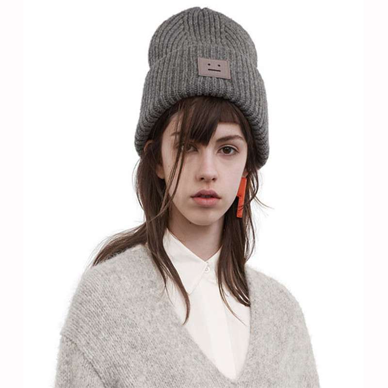 Jual Topi Kupluk Rajut Pria Wanita Smiley Face Beanie Hat Winter Warna ...