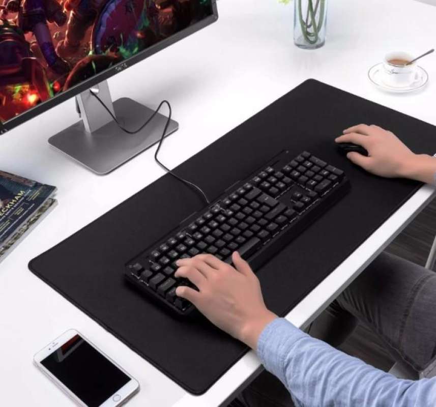 Jual Mousepad Gaming Hitam Polos Panjang Besar Large / Mouse Pad 70 X ...