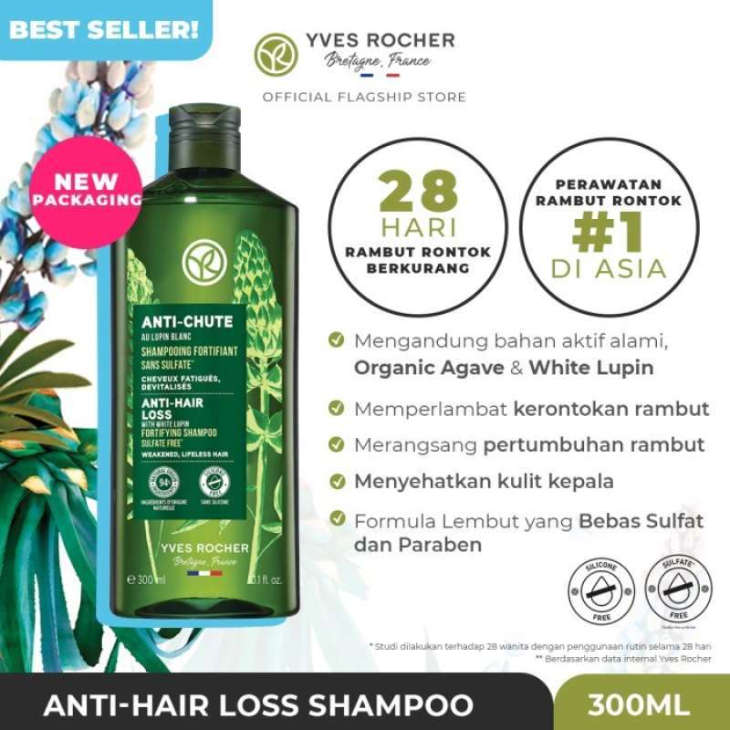 Promo Yves Rocher Anti-hair Loss Fortifying Shampoo 300ml Diskon 39% Di Seller C&f Official ...